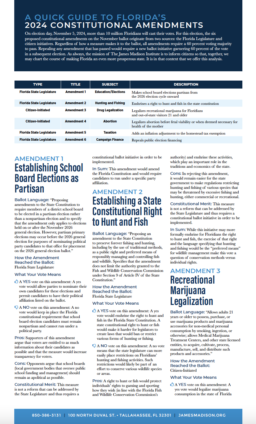 2024 Florida Amendment Guide - James Madison Institute