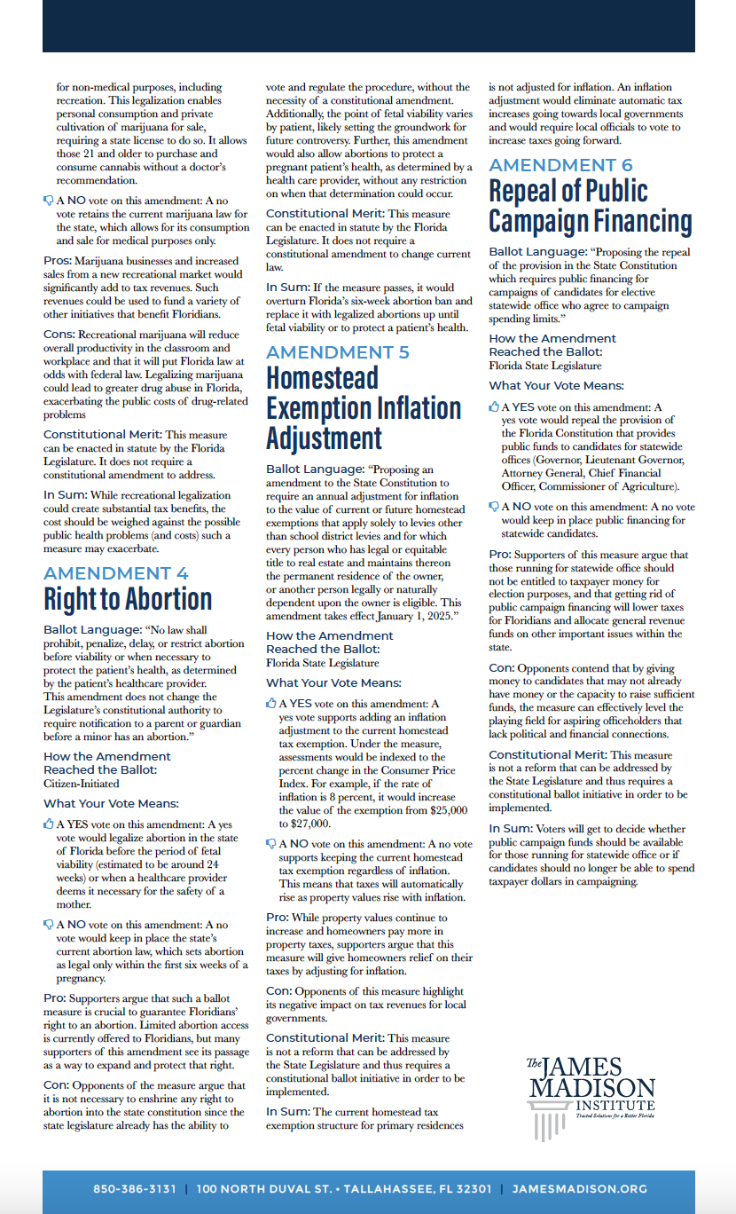 2024 Florida Amendment Guide - James Madison Institute